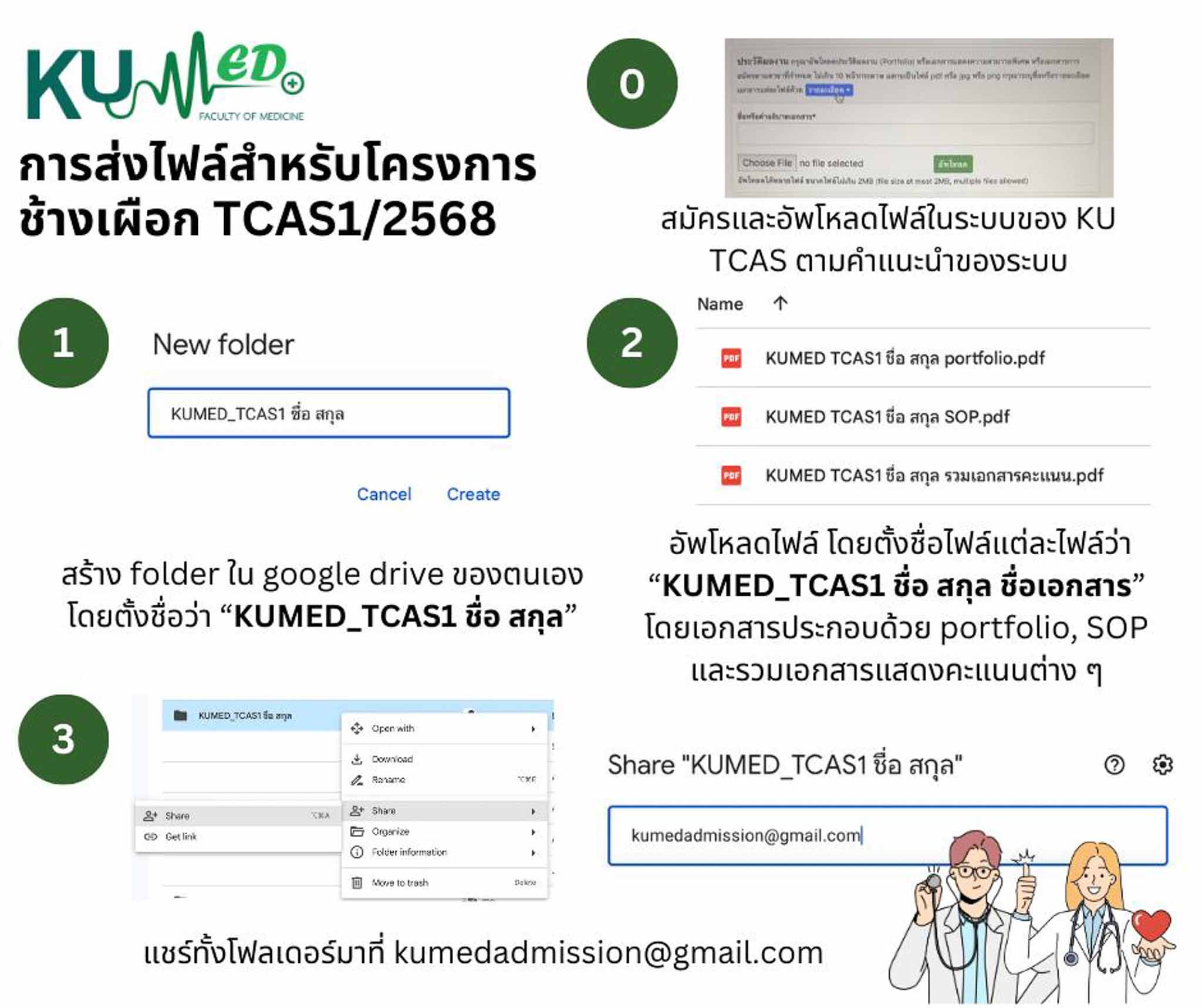Announcement of KUMED application in TCAS1/2568 round due to the system having file size ...